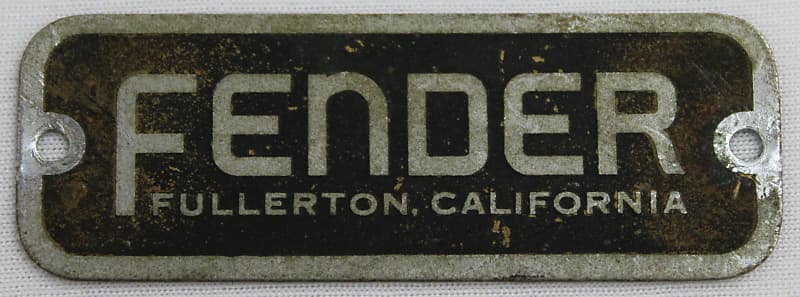 Vintage 1940's - 1950's Fender Fullerton, California Amp Logo | Reverb