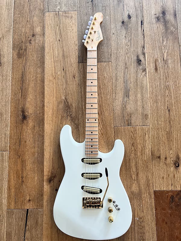 Custom Super Strat Set Neck GFS Partscaster White | Reverb