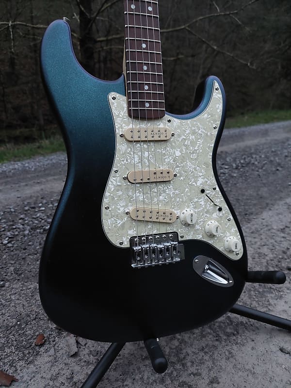 Squier Custom Bullet Stratocaster Upgraded Wilkinson Saddles | Reverb