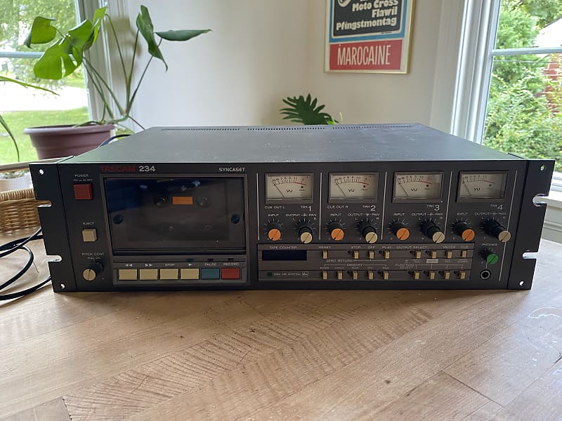 TASCAM 234 Syncaset 4 track Cassette Machine (w/ tapes) | Reverb