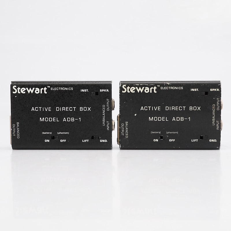 2 Stewart ADB-1 Active Direct Injection DI Boxes #48309 | Reverb