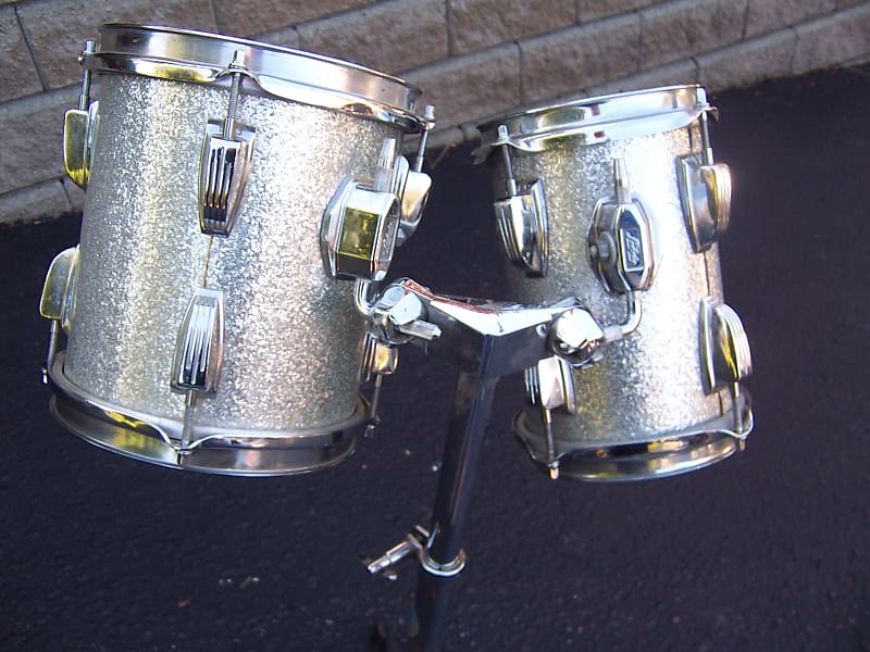 Ludwig Keystone Toms silver sparkle | Reverb