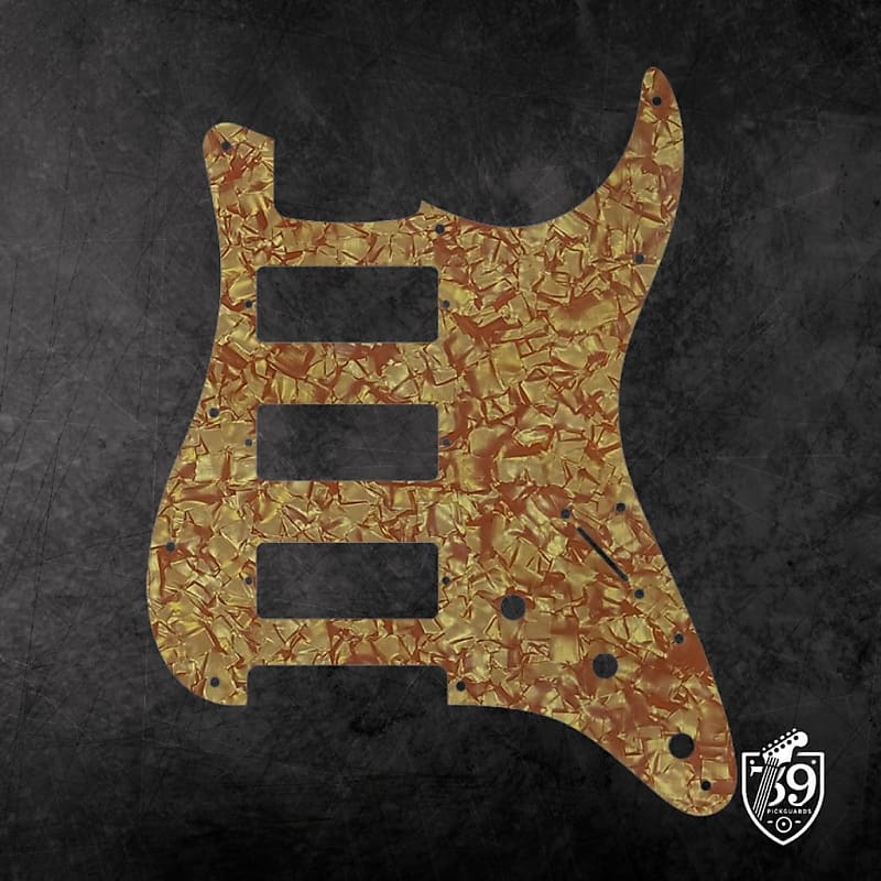 4 Ply Bronze Pearl Strat HHH Minihumbuckers Pickguard | Reverb