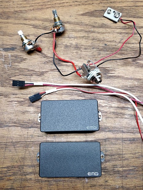 EMG 81 bridge 60 neck active pickup humbucker set - w/wiring | Reverb