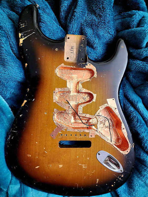 MJT Strat Body - Vintage Sunburst - factory reliced guitar - | Reverb
