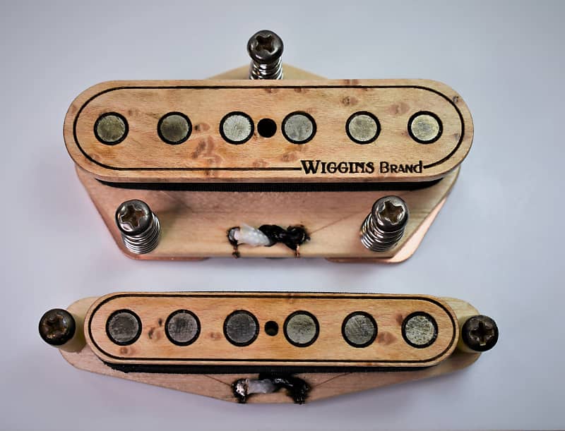 Wiggins Brand, Telecaster hand wound pickup set, Birdseye | Reverb