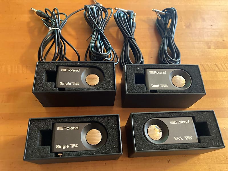 Set of 4 Roland Triggers: Roland RT-30HR / RT-30K / RT-30H | Reverb