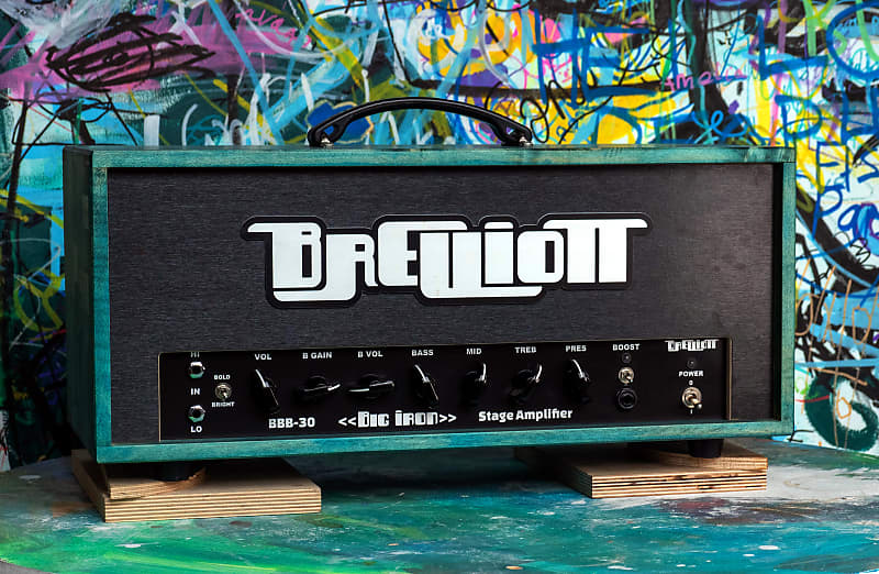 Brelliott BBB-50 Custom - Deep Sea Green hardwood cabinet | Reverb