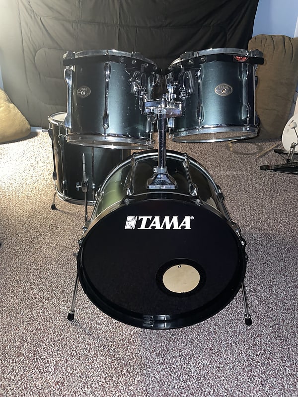 Tama Rockstar 4pc Shell Pack Metallic Gray 12/13/16/22 | Reverb
