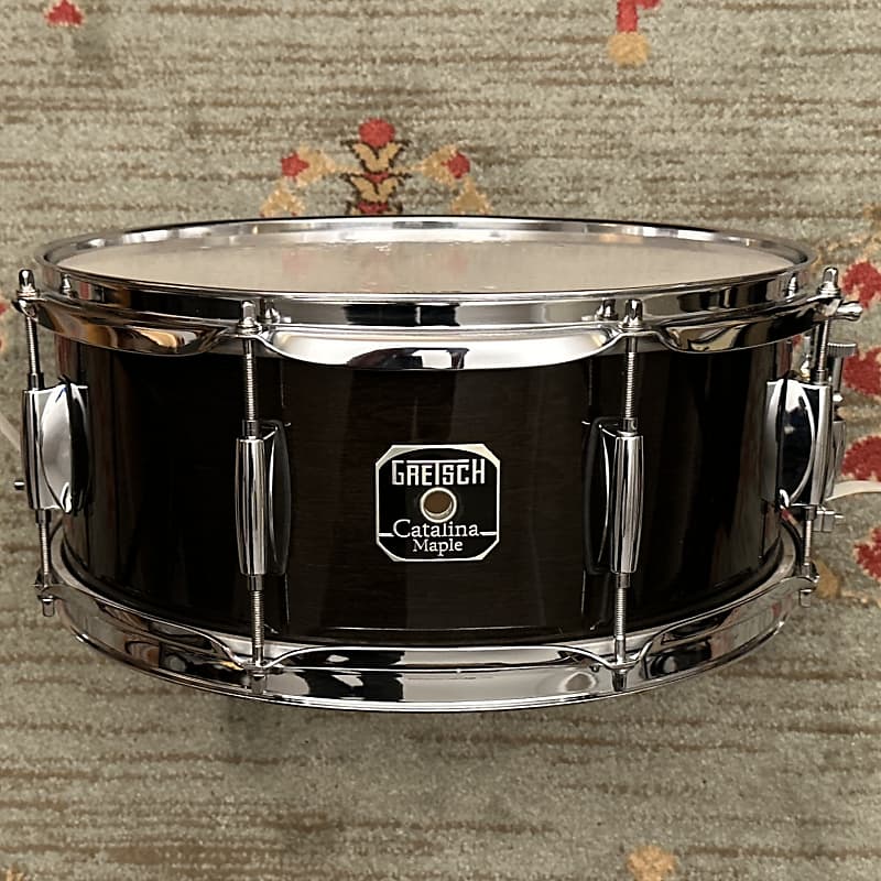 Gretsch Catalina Maple 6x14 Snare Drum Trans Black | Reverb