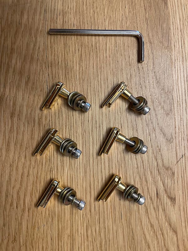 Bigrock Engineering Power Pins 2.0 - Gold Acoustic Bridge | Reverb UK