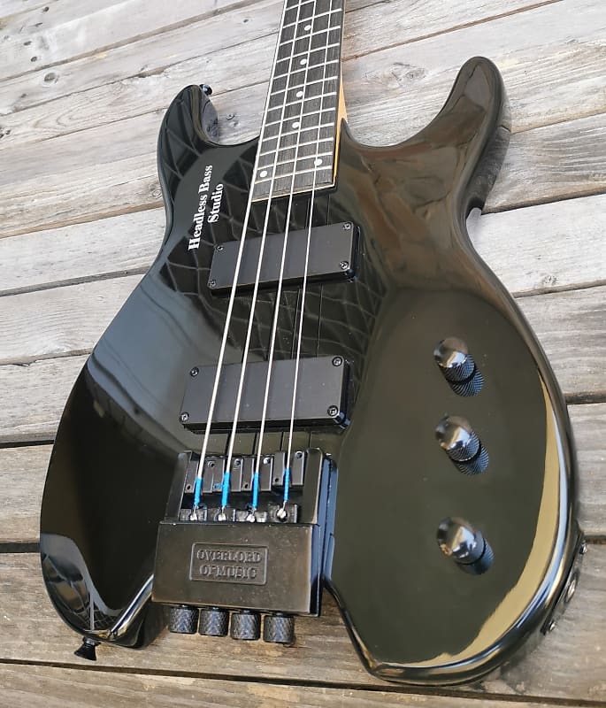 Headless Bass Studio Black 24 Frets like riverhead | Reverb