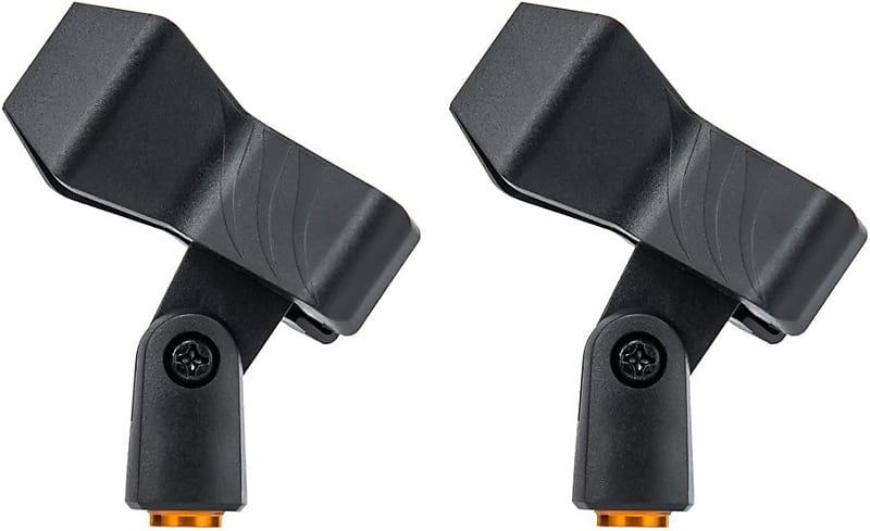 2-Pack Spring-Loaded Microphone Clips for Most Handheld | Reverb