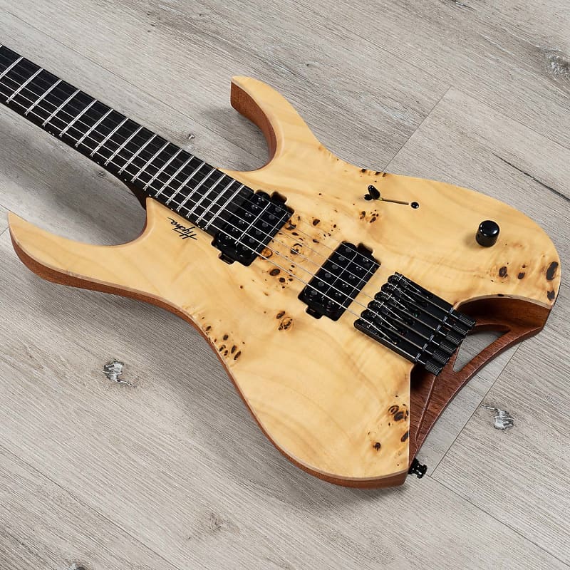 Mayones Hydra Elite 6 Headless Guitar, Ebony Fretboard, Trans | Reverb