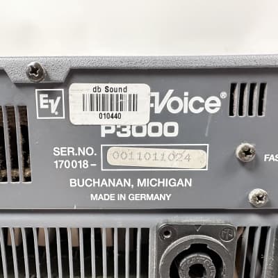 EV/Electro-Voice P3000 Power Amp Precision Series | Reverb