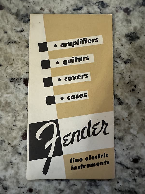 Fender 1953 amp and Guitar brochure catalog reprint 90's | Reverb