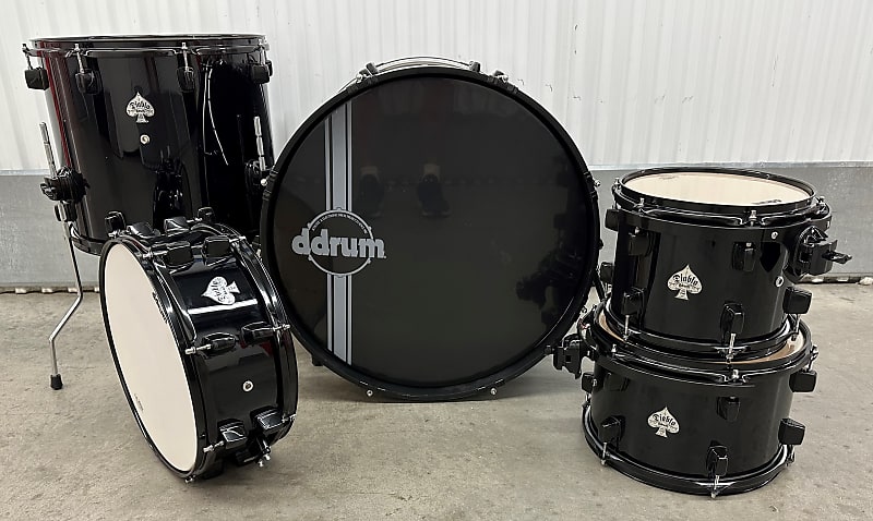 ddrum 5Pc Drum Set Shell Pack Kit Diablo Black / Black | Reverb