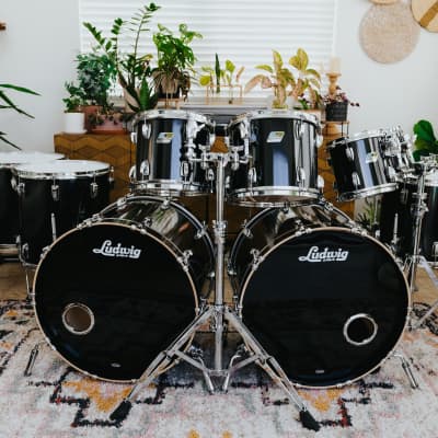 Ludwig Black Cortex 9-piece custom-ordered Classic Maple kit | Reverb