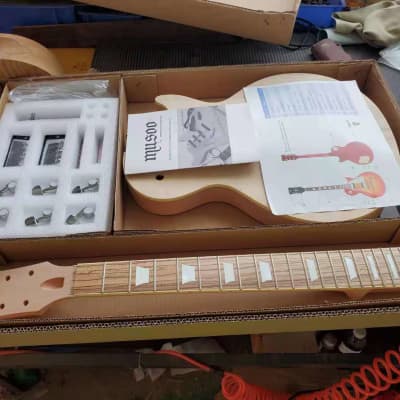 MUSOO DIY Guitar Kit Guitars Project Kit LP Kit Builder With | Reverb