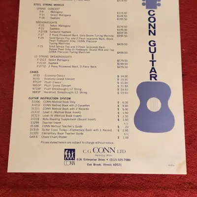 Vintage 1976 Conn Catalog And Price Sheet #2 | Reverb