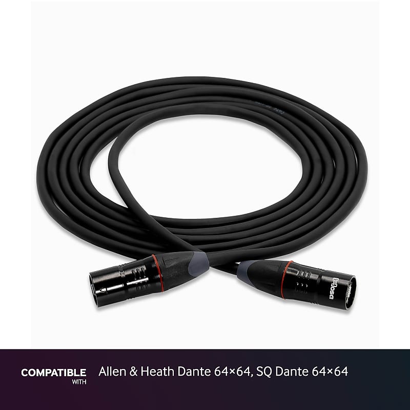 Hosa 15-foot EtherCON Cable for Allen & Heath Dante 64x64, SQ | Reverb