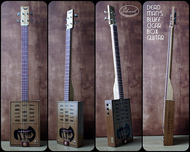 Cigar Box Guitar, Blind Man's Bluff Box, 4 strings | Reverb