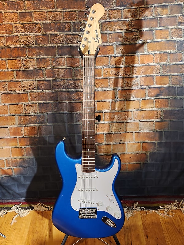 Squier Stratocaster Metallic Blue - Free Setup And Intonation | Reverb