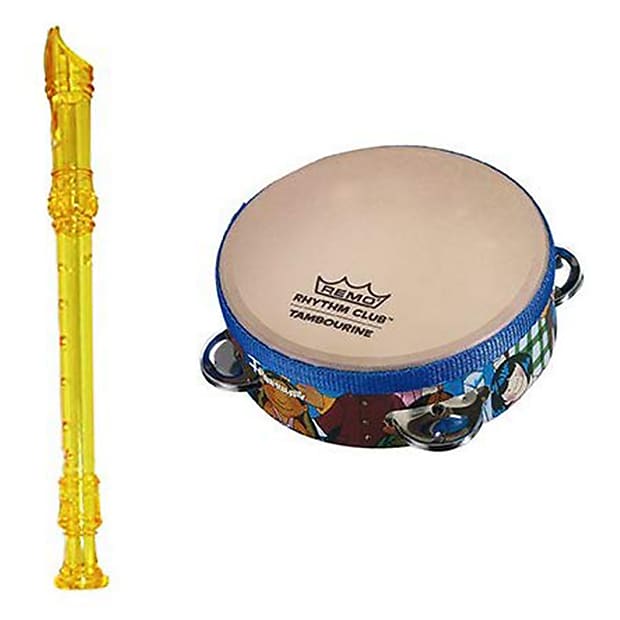 Rhythm Club Tambourine w/Yellow Recorder | Reverb