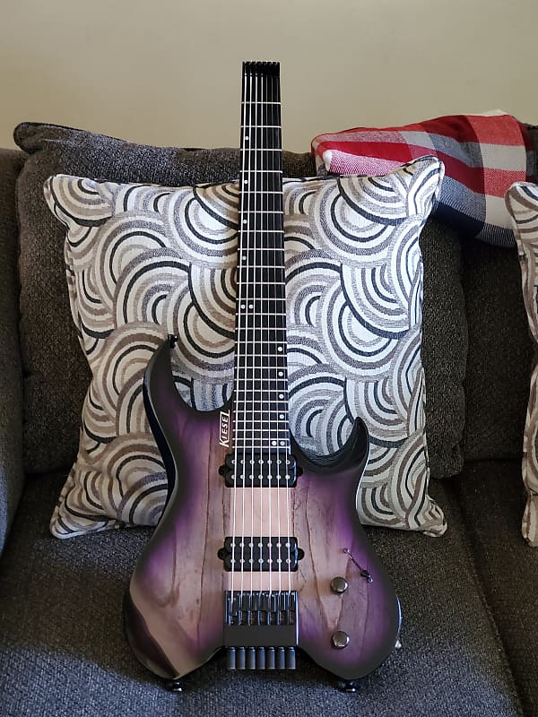 Kiesel Vader 7 V7 2018 Purple Cali Burst 7 String Headless | Reverb