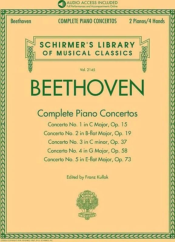 Beethoven: Complete Piano Concertos - with Audio of Full | Reverb
