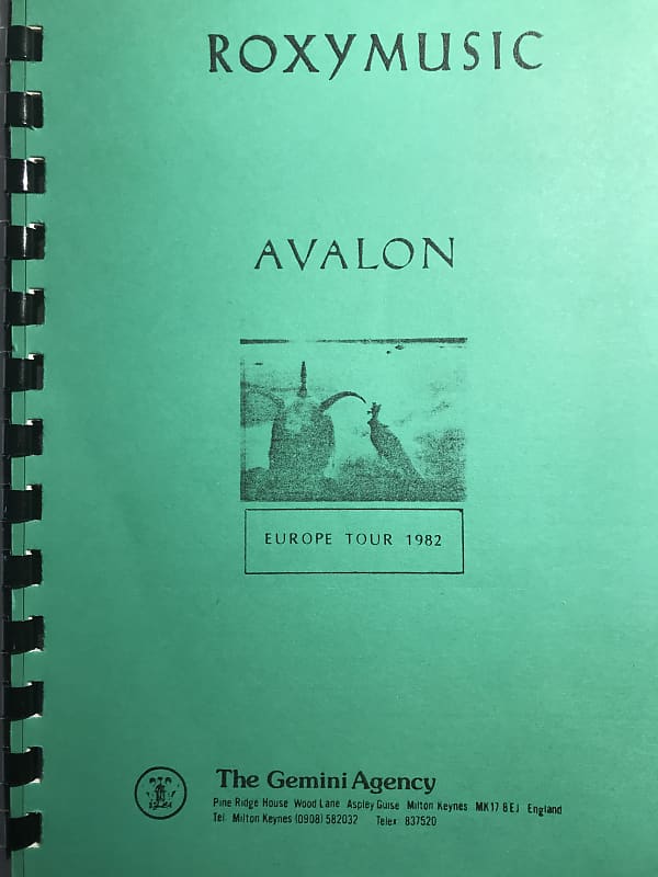 Roxy Music 1982 Tour Itinerary Booklet (Tony's copy) | Reverb Canada