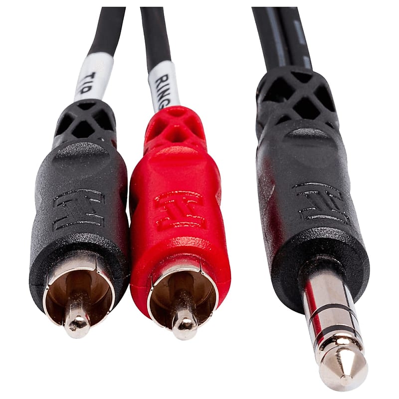 Hosa Insert Cable, 1/4in TRS to Dual RCA, 2m – TRS-202 | Reverb