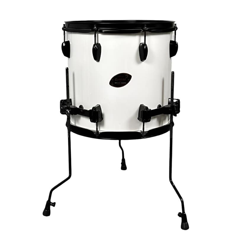 Used Sakae Evolved Maple Floor Tom 14x13 Pearl White w/Black | Reverb