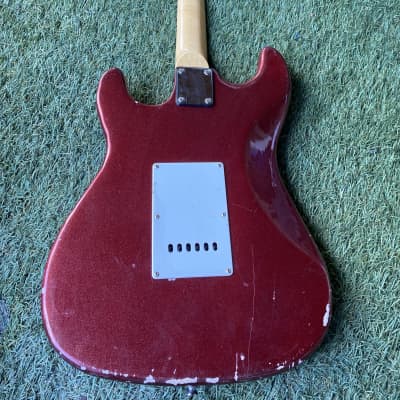 Unbranded Six Flags Strat style - Burgundy Electric Guitar | Reverb