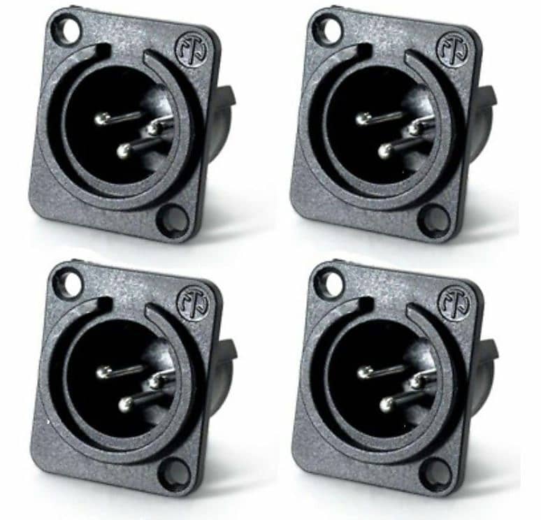 Neutrik NC3MPP 3-Pin XLR Male Non-Latching D Type Panel Mount | Reverb