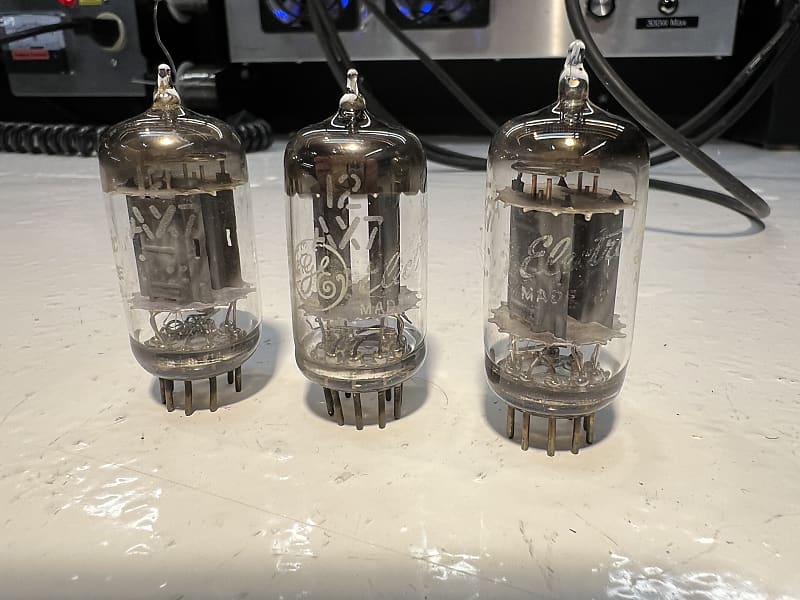 USED Tested - GE 12AX7 Long Plate Grey 1955-1960 | Reverb