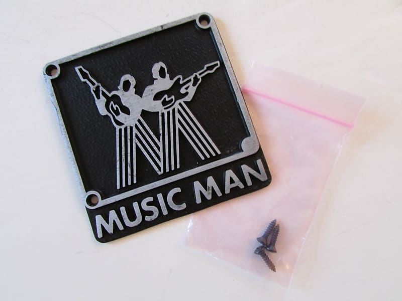 Original 1980's Music Man Amplifier Metal Logo Plate w/ | Reverb