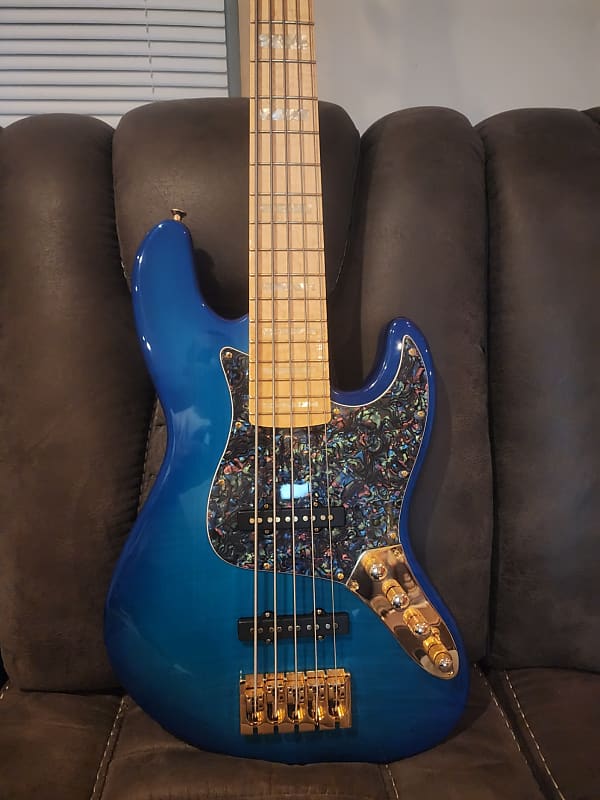 Bass Mods Custom 5 String Bass 2023 - Quilted | Reverb