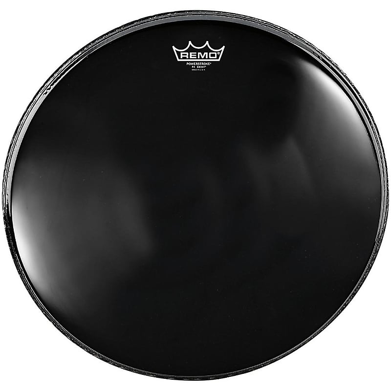 Remo Powerstroke 4 Ebony Batter Bass Drum Head with Impact | Reverb
