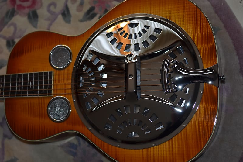 Short Mountain Square Neck Spider Cone Resonator Highly | Reverb