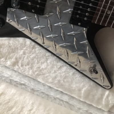 Real Metal Diamond Plate pickguard for Gibson Explorer | Reverb