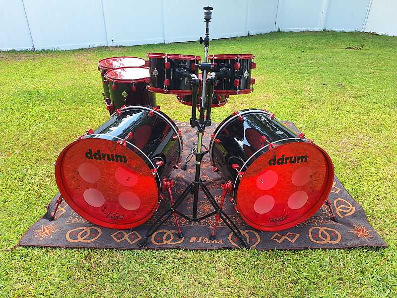 ddrum Diablo double bass shell pack - Black wrap | Reverb