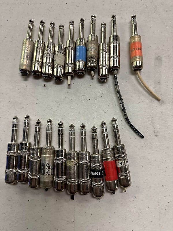Lot Of 20 1/4" TRS Stereo Plugs - USED Mostly Switchcraft 297 | Reverb