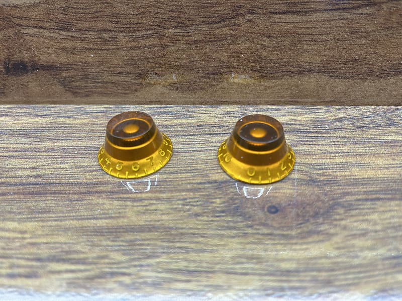 Gibson Amber Bonnet Knobs 1950’s - Amber | Reverb