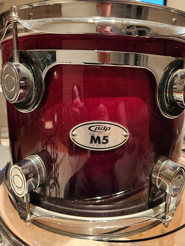 PDP M5 12" Rack Tom Cherry to Black Fade PDP Mid 2000's - | Reverb