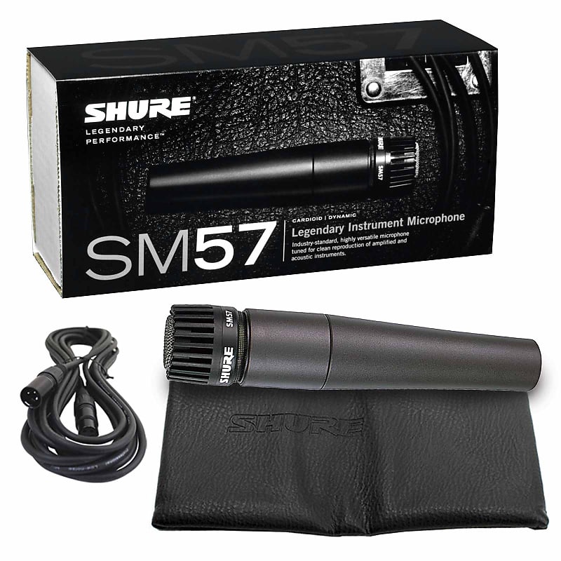 Shure SM57 Multi-Purpose Instrument Microphone + XLR Cable | Reverb