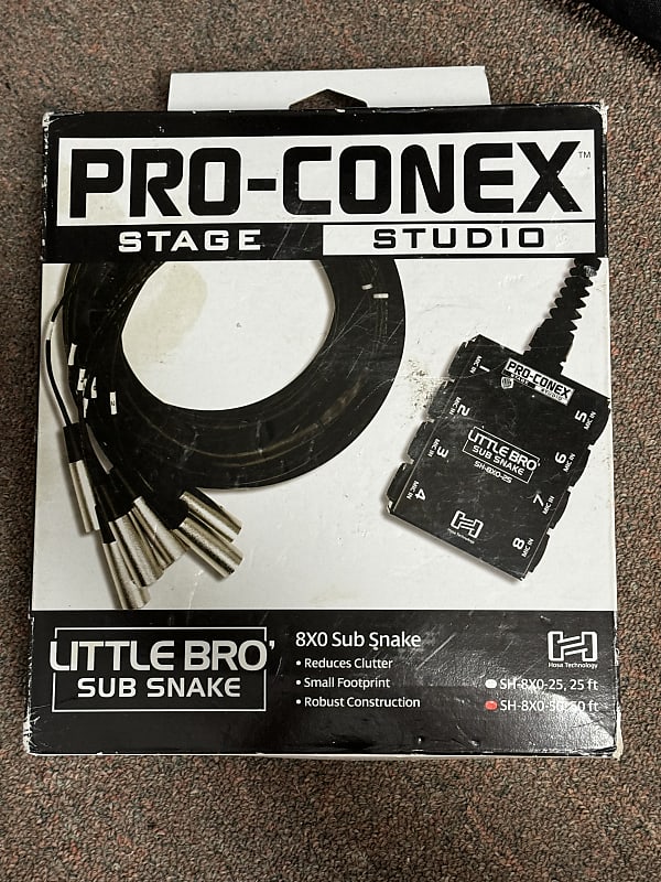 Pro Conex Little Bro Sub Snake SH-8X0-50 2020's - Black | Reverb