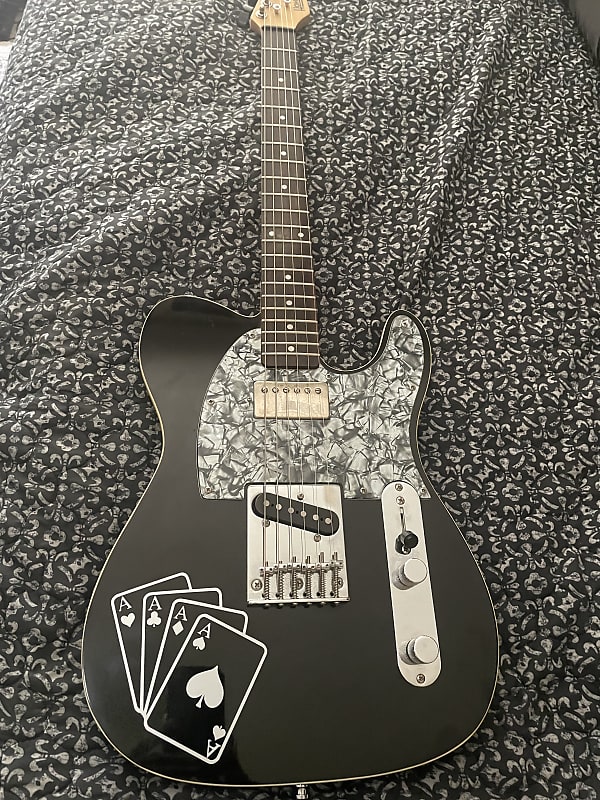 Hohner Professional TE Custom Tele-style Guitar- Gloss Black | Reverb