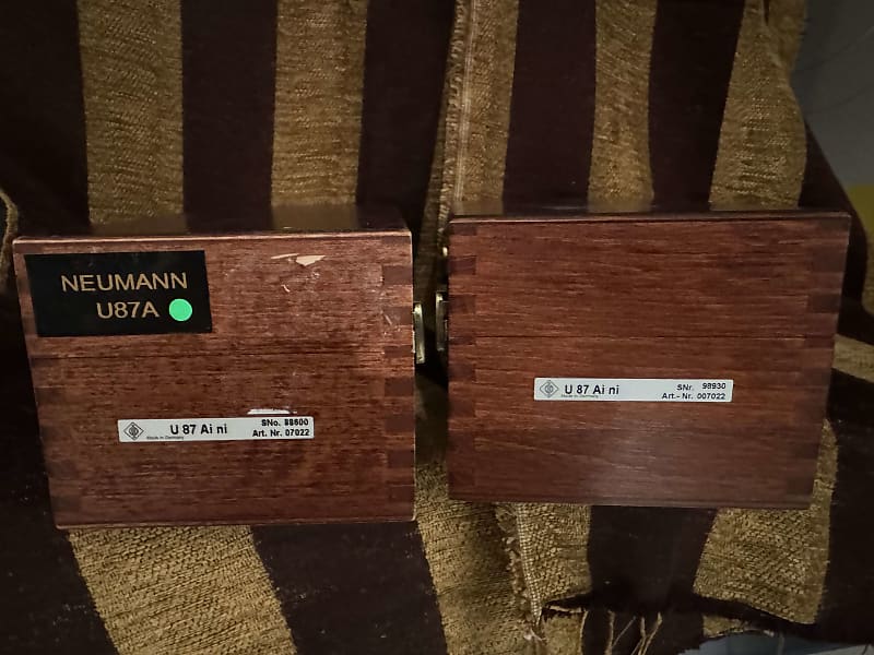 Neumann PAIR U87 U67 M269 ORIGINAL VINTAGE WOOD BOX | Reverb
