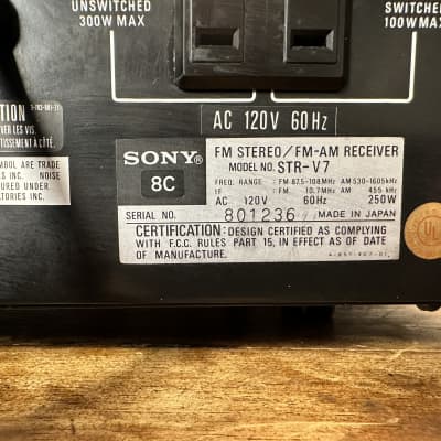 Vintage Sony STR-V7 Monster Receiver - Superb Condition | Reverb